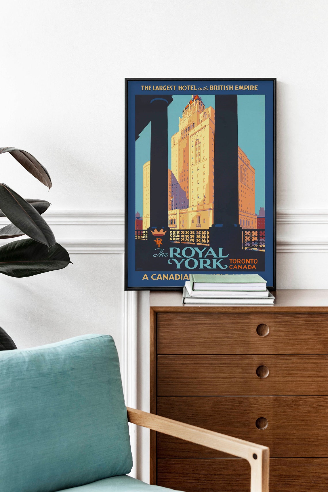 Toronto Poster Vintage Framed Art Toronto Vintage Travel - Etsy