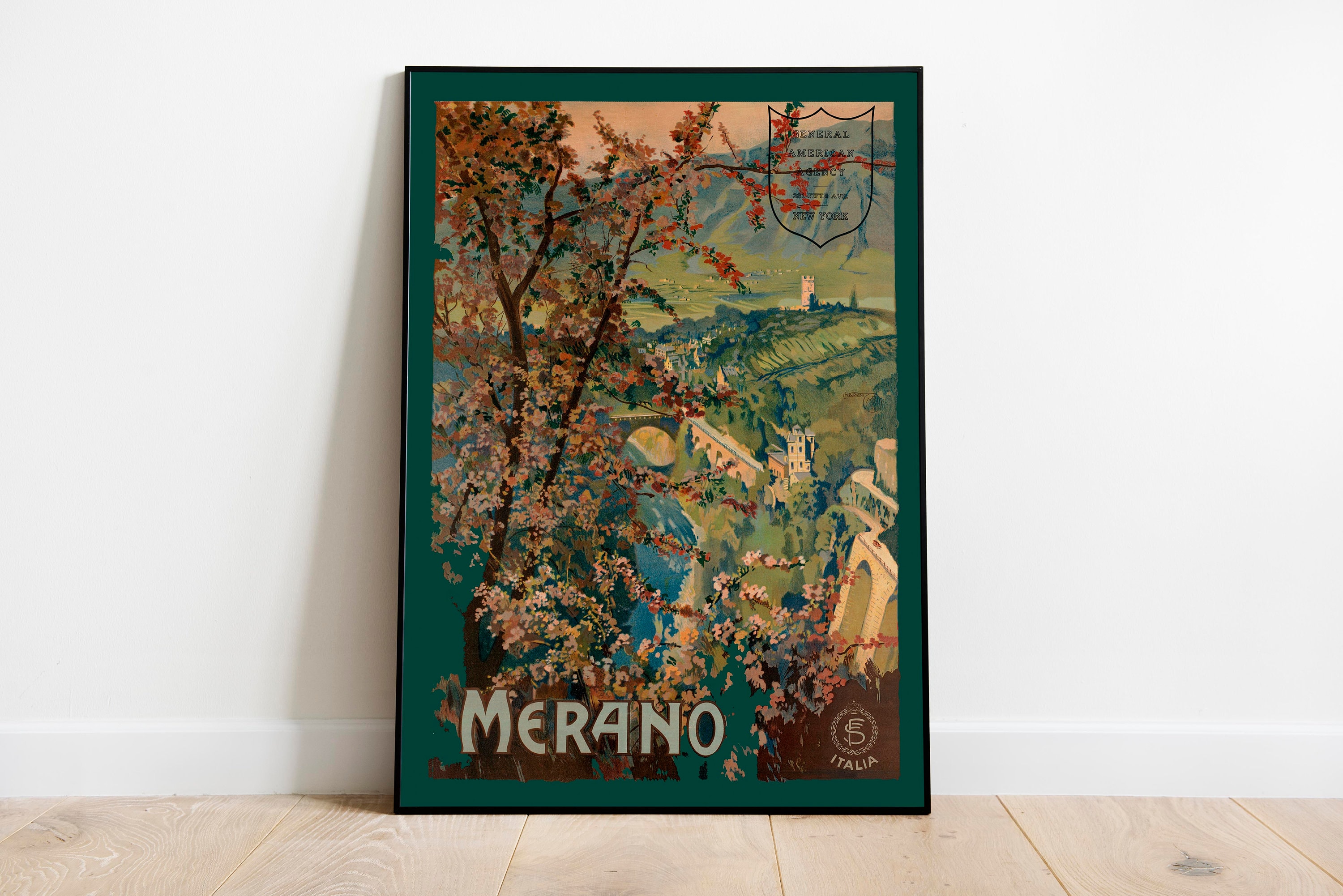 Merano Art Print Vintage Wall Art Print Italy Retro Wall | Etsy