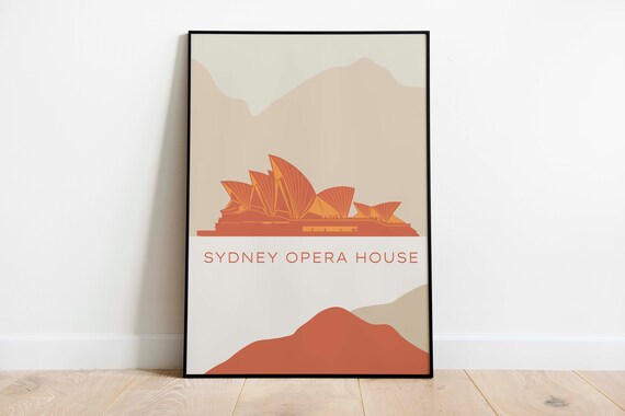 Sydney Opera House Art Print for Wall Decor Print on Canvas - Etsy