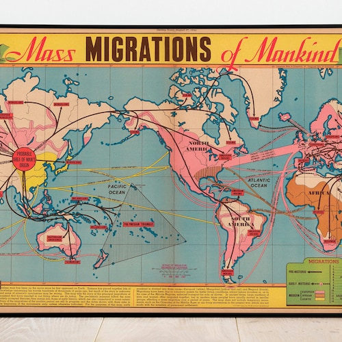 Mass Migrations of Mankind Poster Historical Poster - Etsy