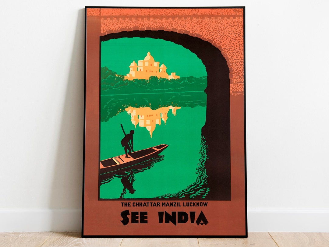 India Wall Art Print| Vintage Poster Art| India Travel Print| Canvas ...