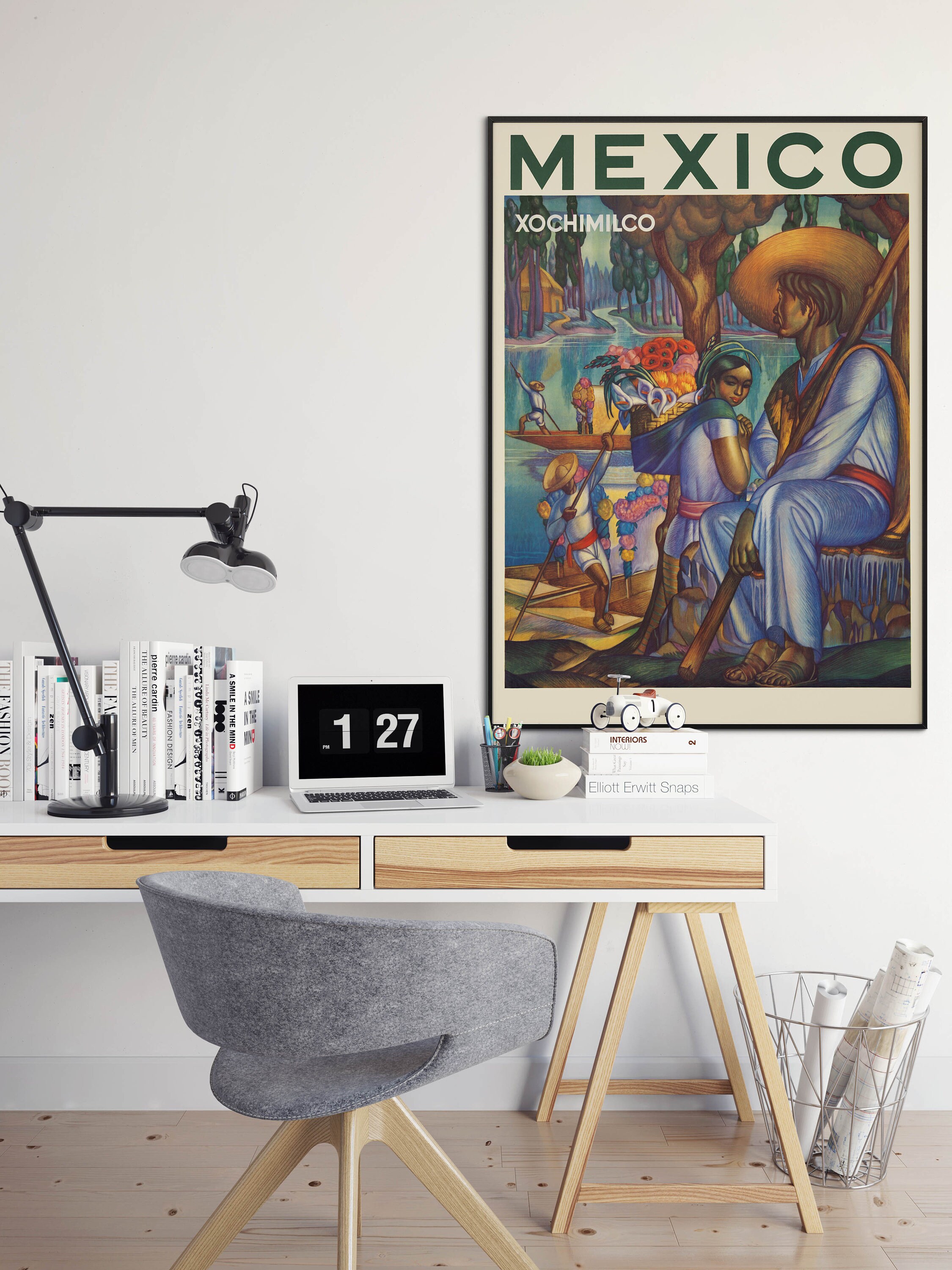 Xochimilco Wall Art Print Mexico City Vintage Travel Poster - Etsy