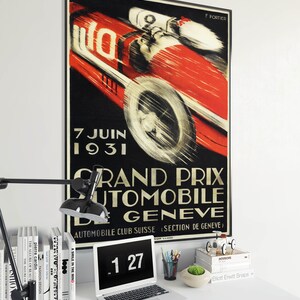 Car Racing Wall Art Print| Vintage Sport Prints| Canvas Print Wall Art ...