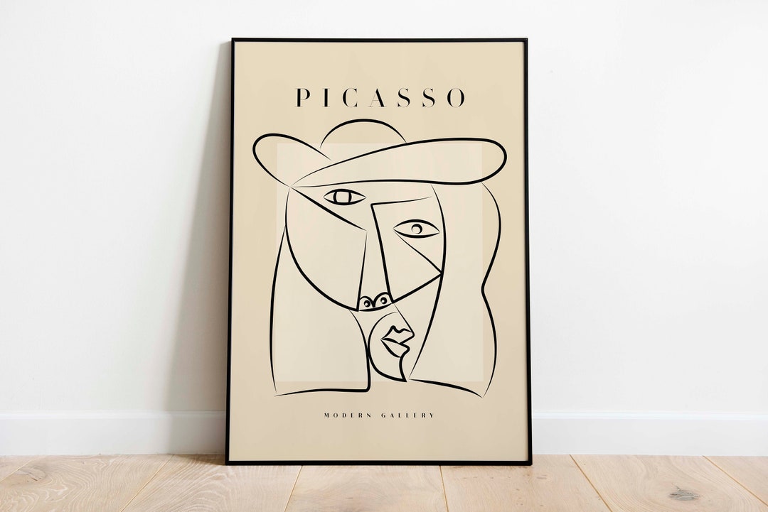Picasso Wall Art for Living Room Minimalist Art Print Framed Art Print ...