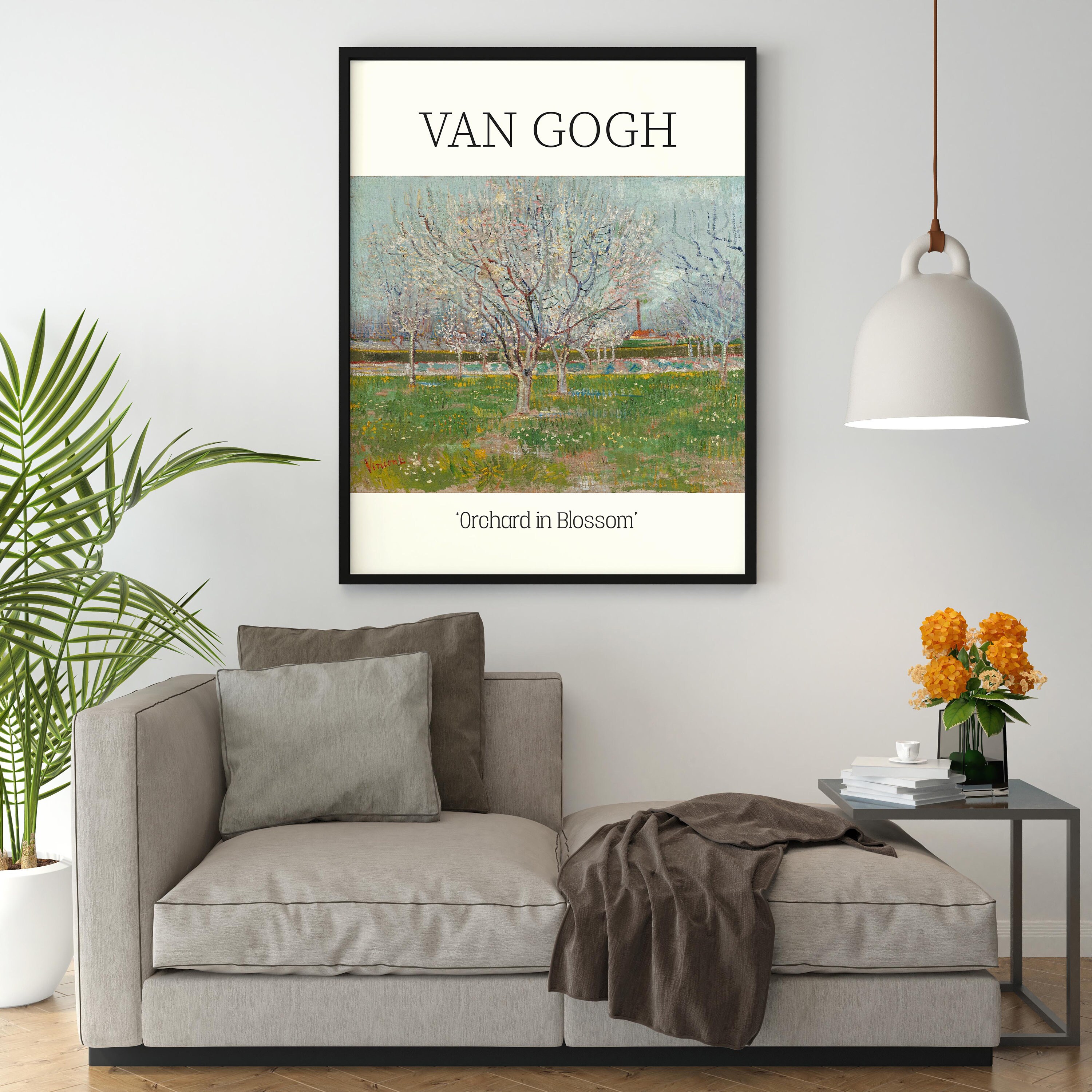Van Gogh Orchard in Blossom Wall Decor Art Poster Framed Art | Etsy