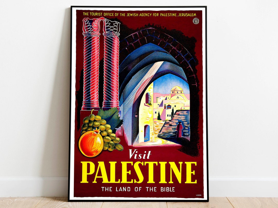 Palestine Travel Poster| Vintage Travel Print| Palestine Wall Art Print ...