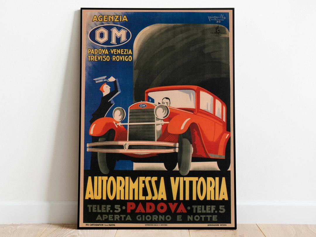 Vintage Car Advertising Poster Art Framed Art Print Wall Decor Retro ...