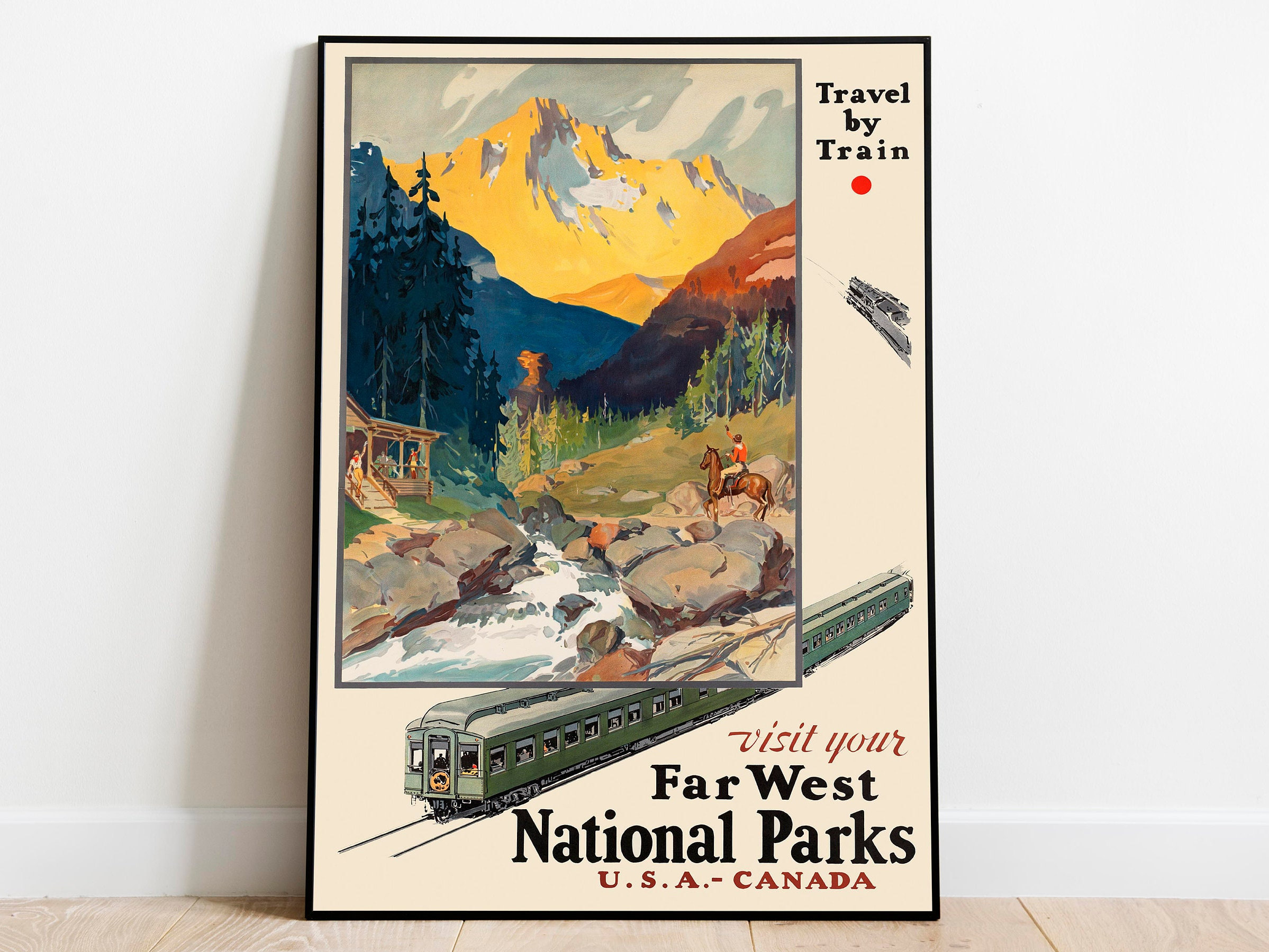 National Parks Poster Vintage Framed Prints Poster Vintage - Etsy