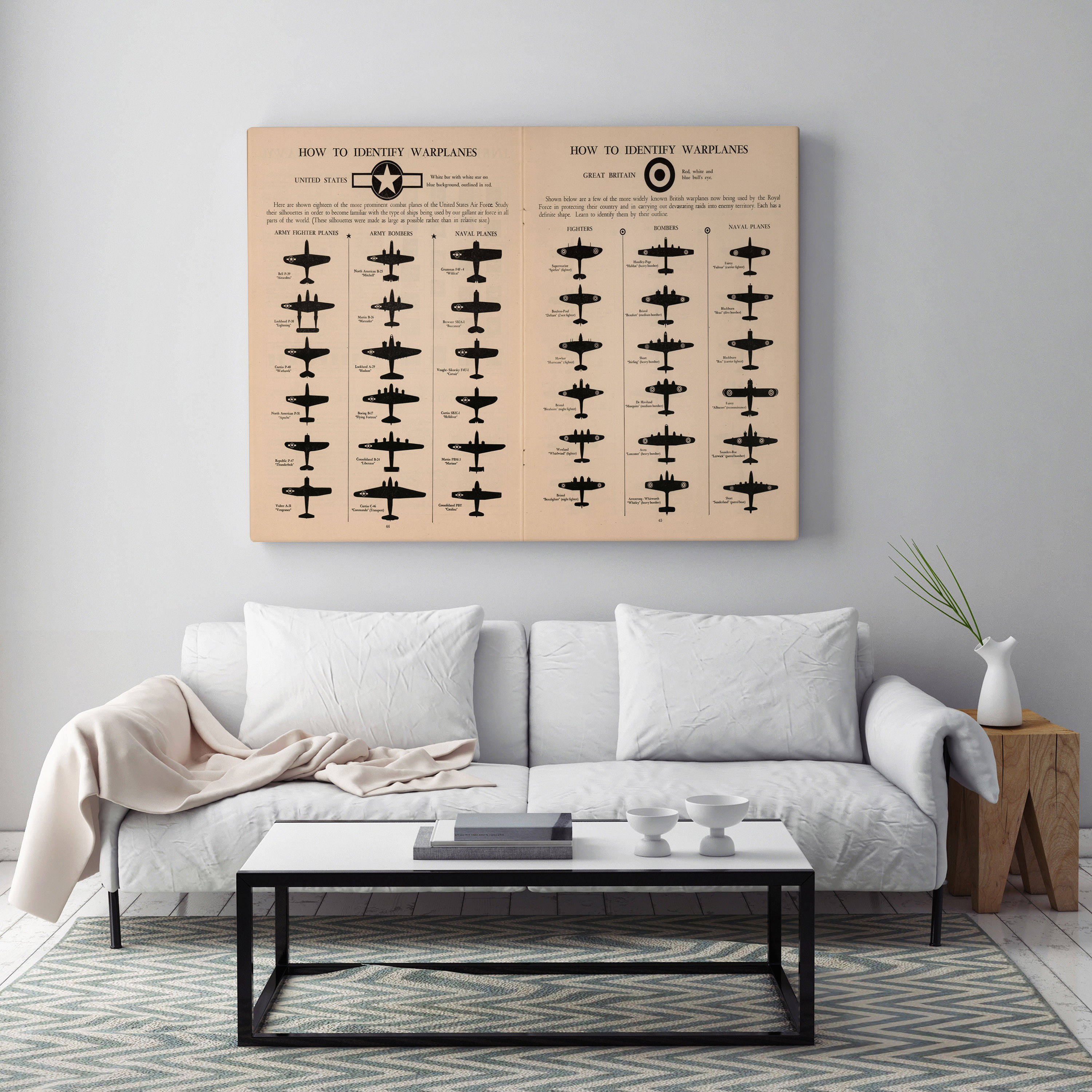 WWII Warplanes Print WW2 Poster WWII Wall Art WW2 Wall | Etsy