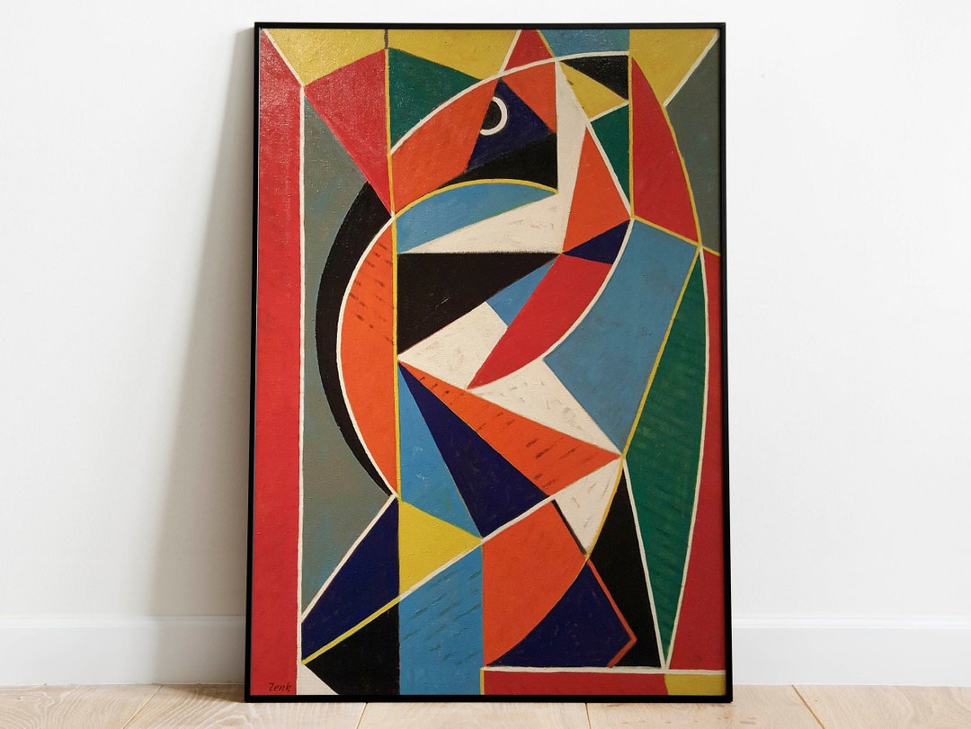 Joseph Zenk Abstract Geometric Art Print: Colorful Wall Decor - Etsy