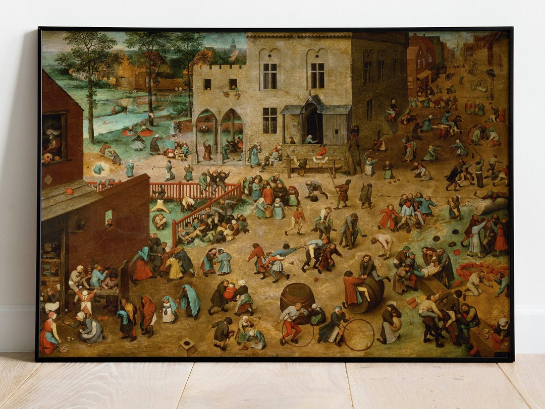 Pieter Brueghel Children's Games Art Print: Fine Art Wall Decor - Etsy