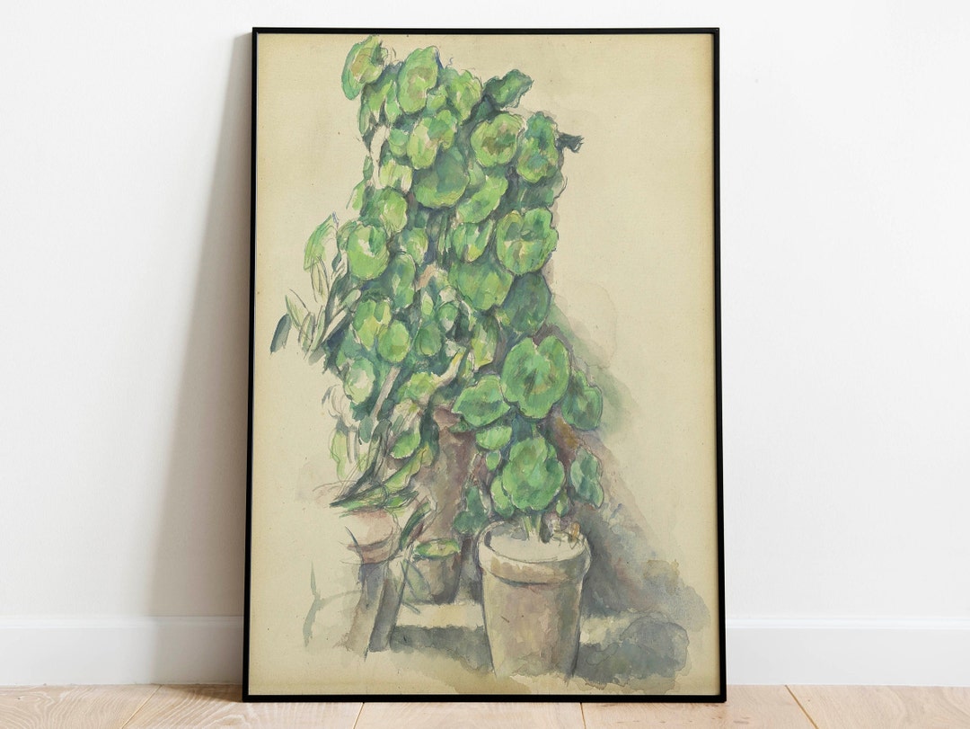 Paul Cezanne Geraniums| Wall Decor Art Poster| Framed Art Print| Art ...