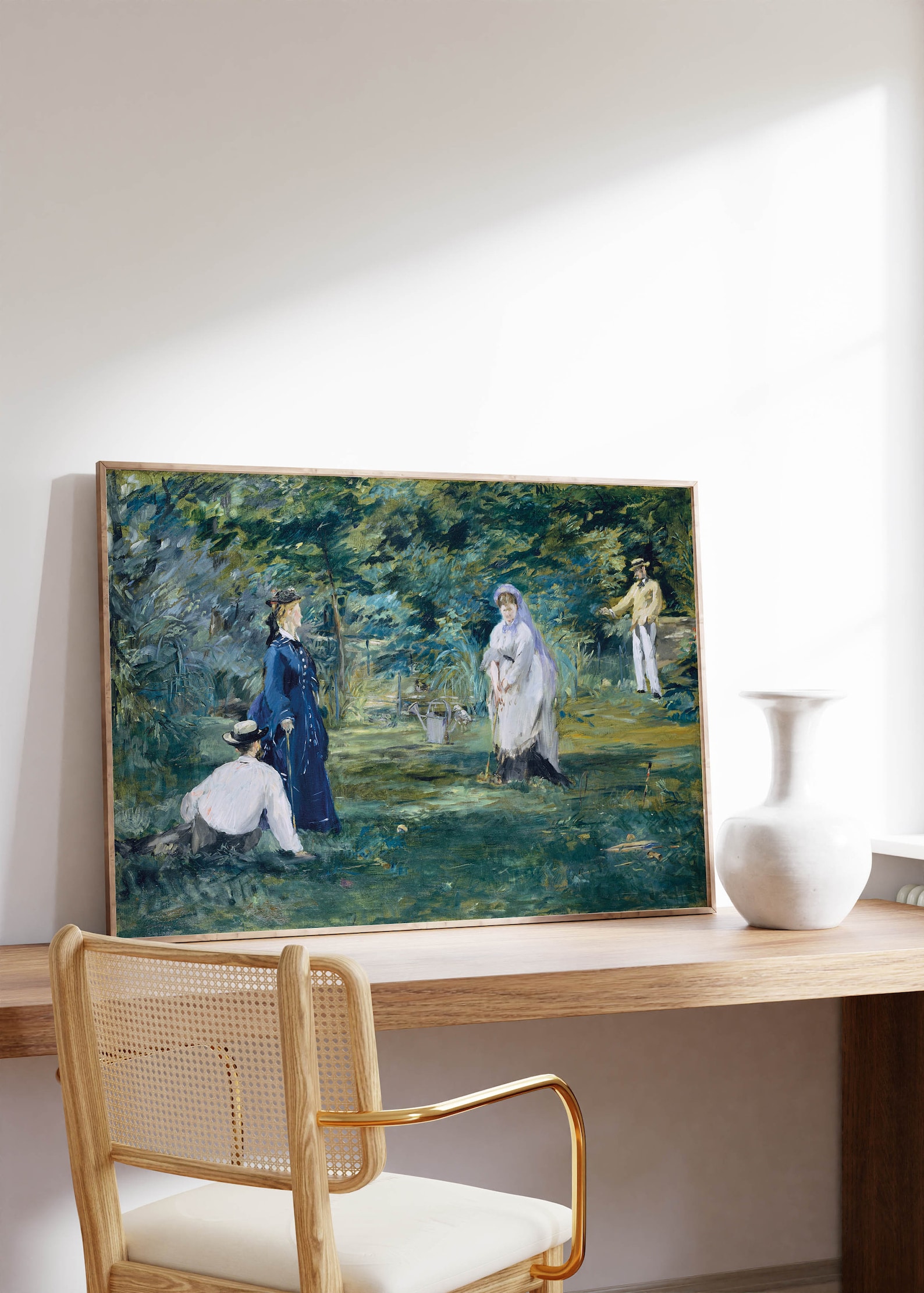 A Game of Croquet by Edouard Manet Wall Decor Art Poster Framed Art ...