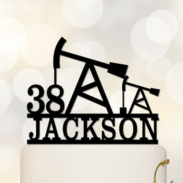Drilling Rig Cake Topper - Etsy