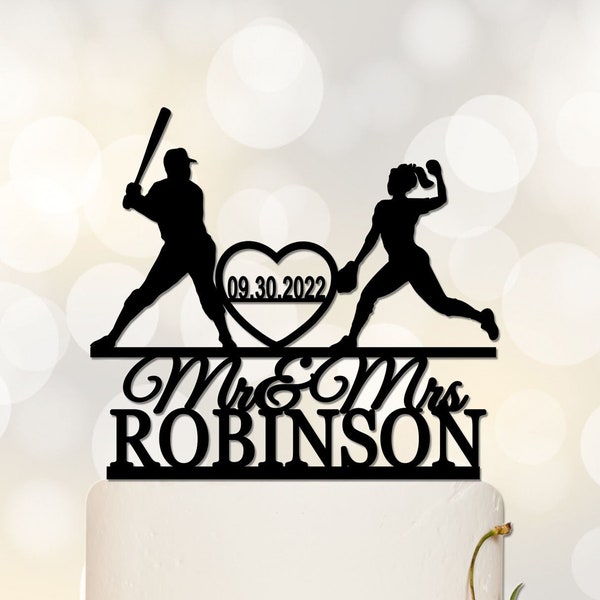 Baseball Cake Topper Wedding - Etsy