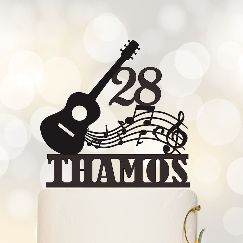 Guitar Cake Topper - Etsy