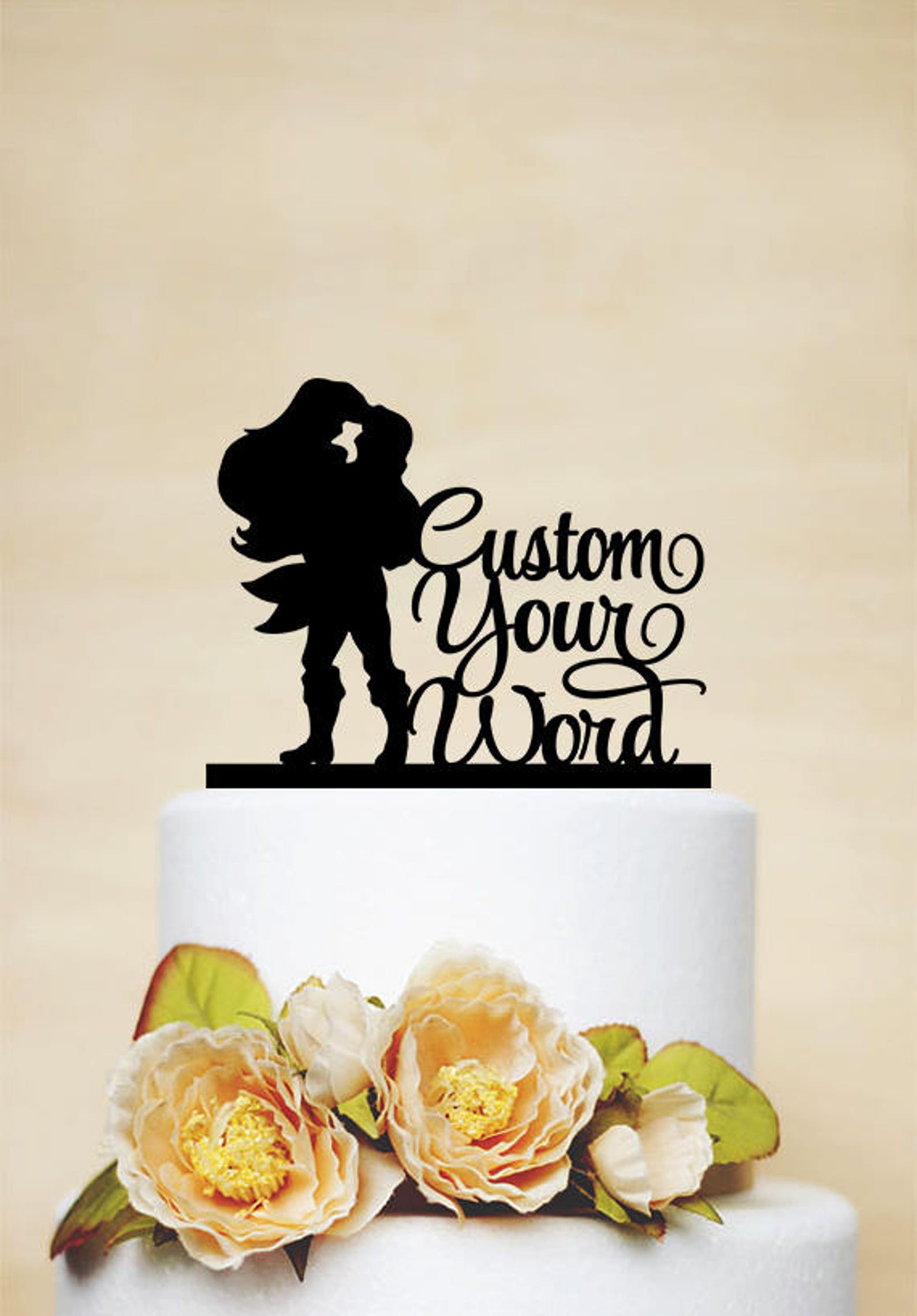 Princess Ariel and Prince Eric Cake Topper Custom Cake | Etsy