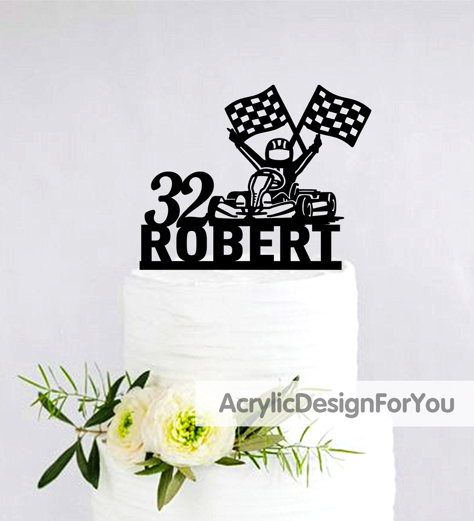 Go Karting Race Cake Topper Go Kart Birthday Cake Topper - Etsy