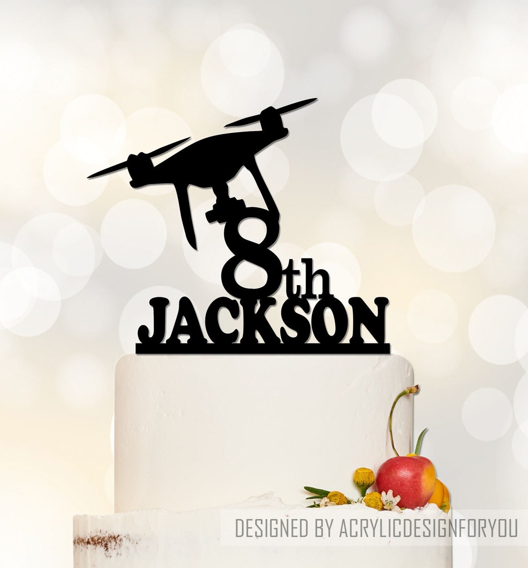 Drone Cake Topper | Drone Birthday Cake Topper | UAV Birthday Cake ...