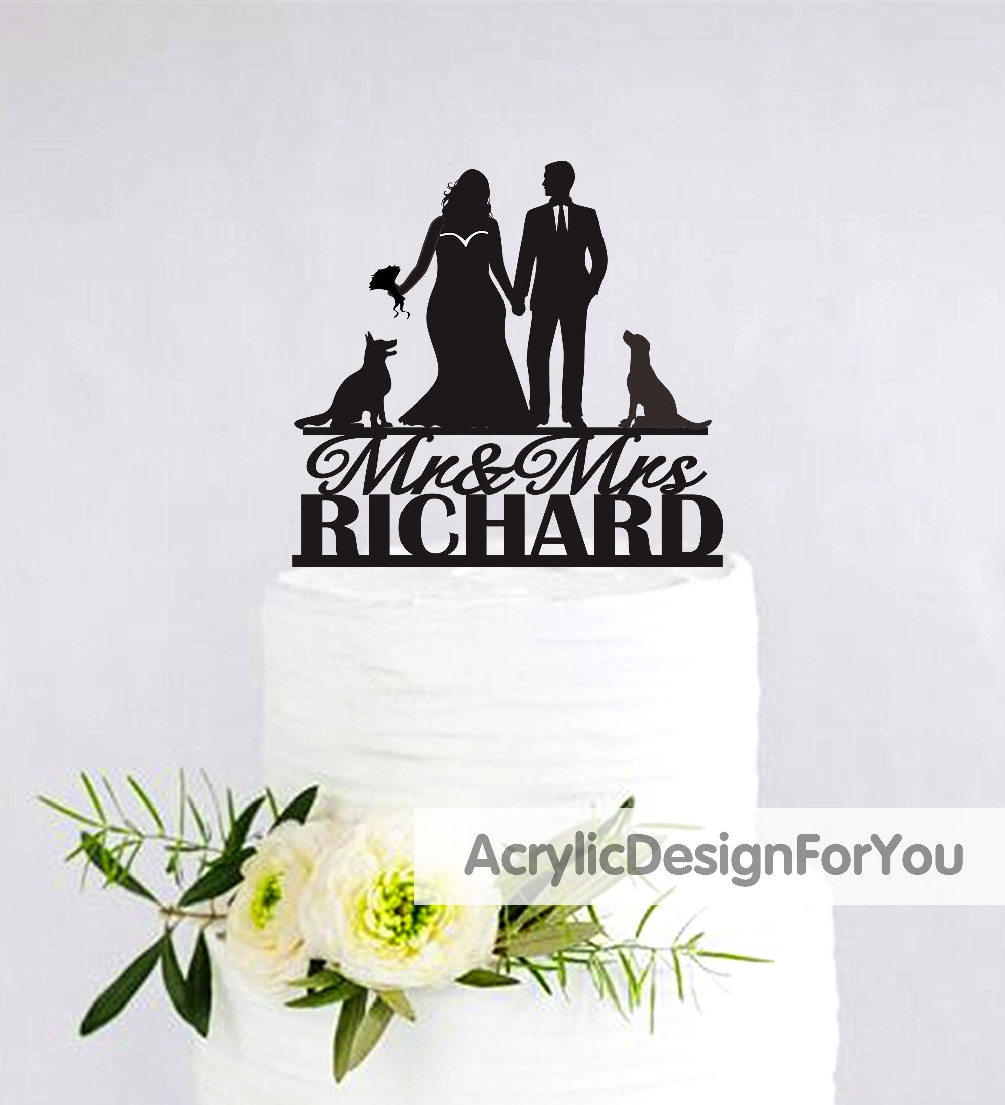 Plus Size Bride Wedding Cake Topper Custom Cake Topper With | Etsy