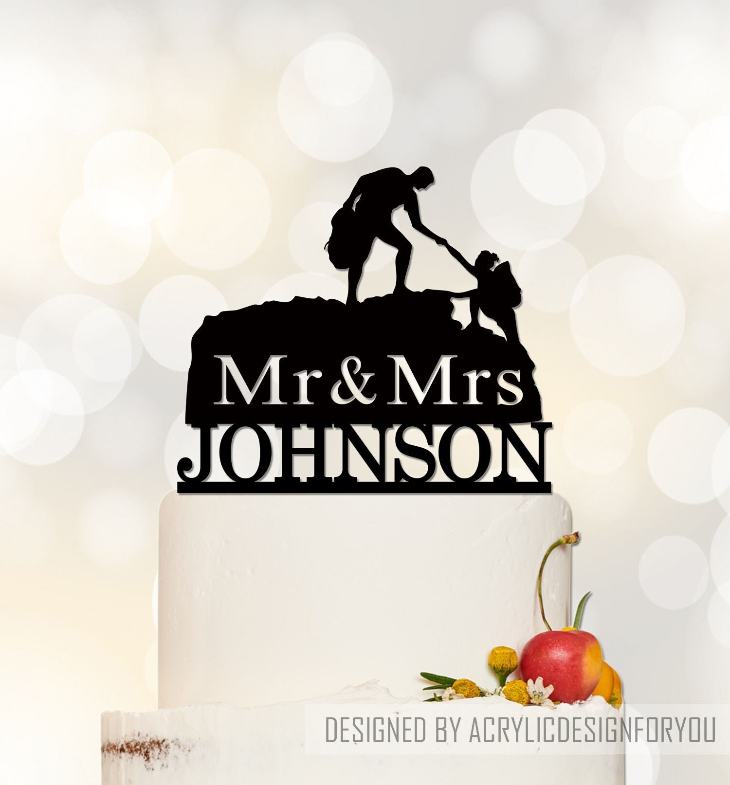 Custom Climbing Cake Toppermr and Mrs Wedding Cake Topper - Etsy