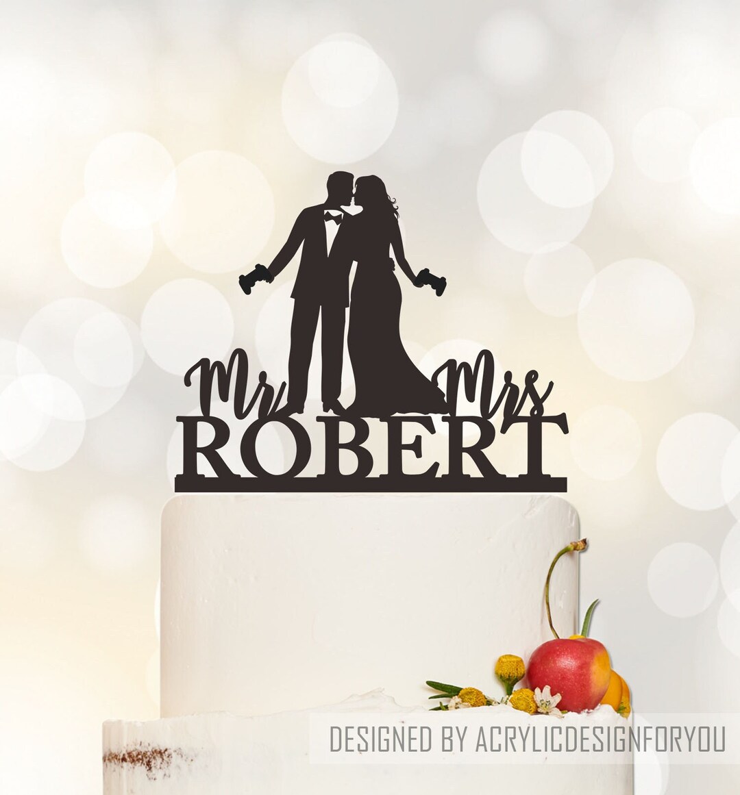 Game Wedding Cake Topper, Video Game Cake Topper, Game Over Cake Topper ...