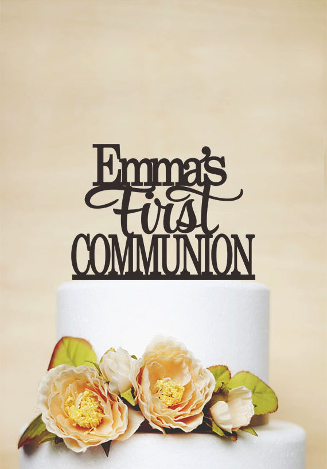 First Communion Cake Topper,baptism Cake Topper With Name,personalized ...