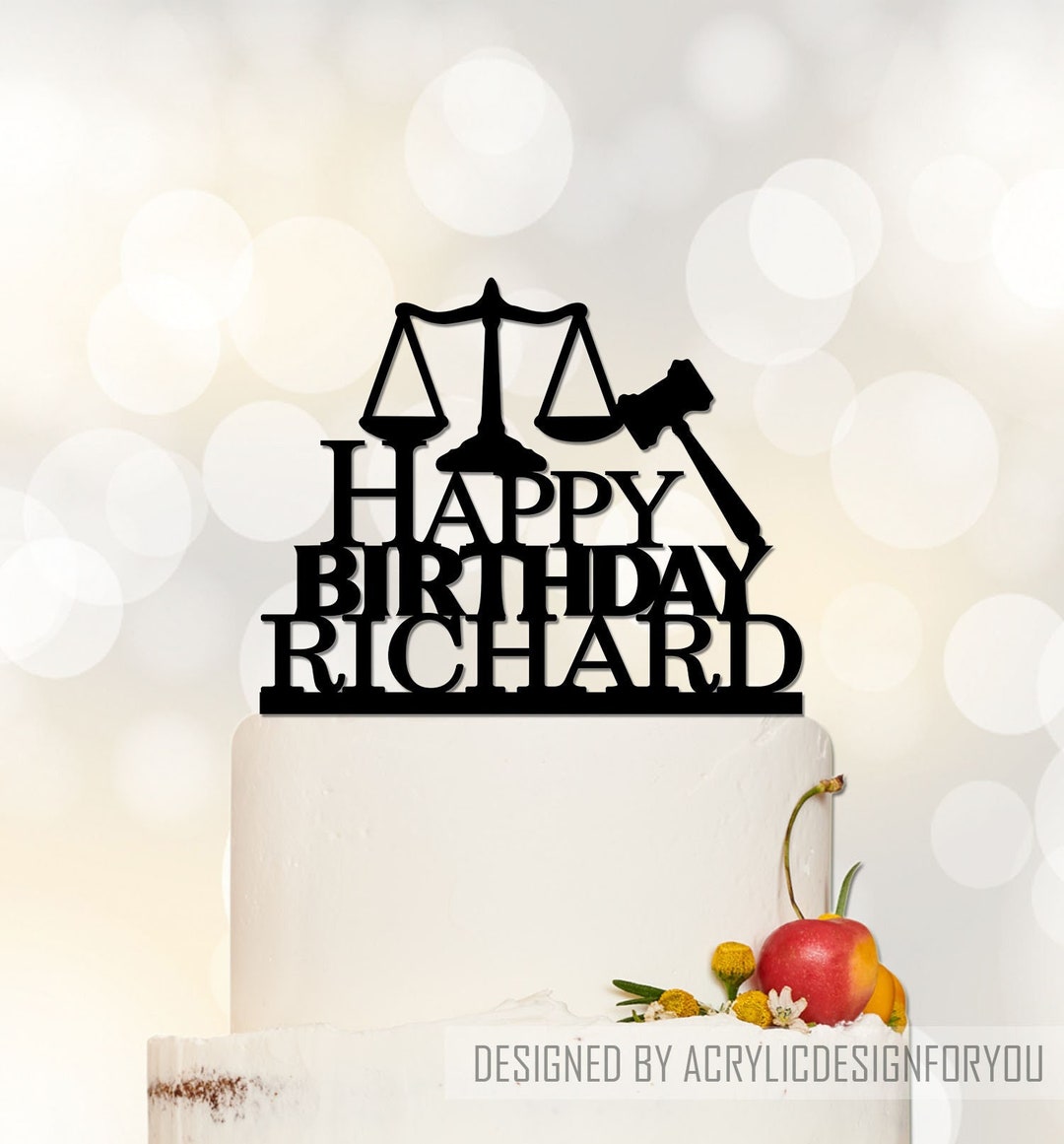 Lawyer Cake Topper | Lawyer Birthday Cake Topper | Judge Cake Topper ...