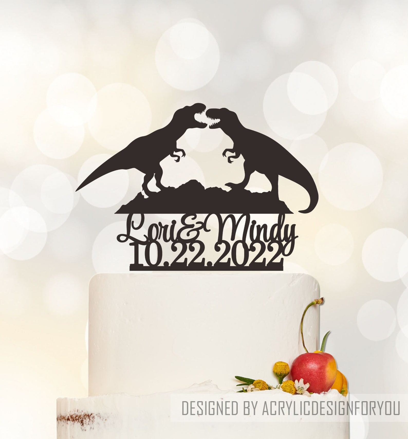 Tyrannosaurus Rex Cake Topper, Dinosaur Wedding Cake Topper, Dinosaur ...