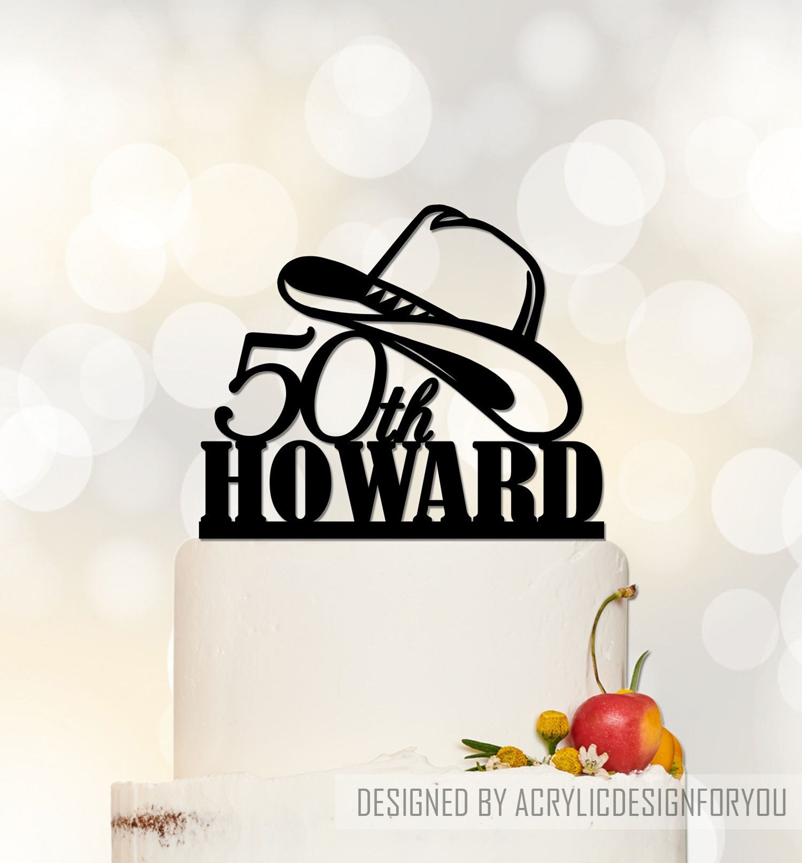 Cowboy Cake Topper Cowboy Birthday Cake Topper - Etsy