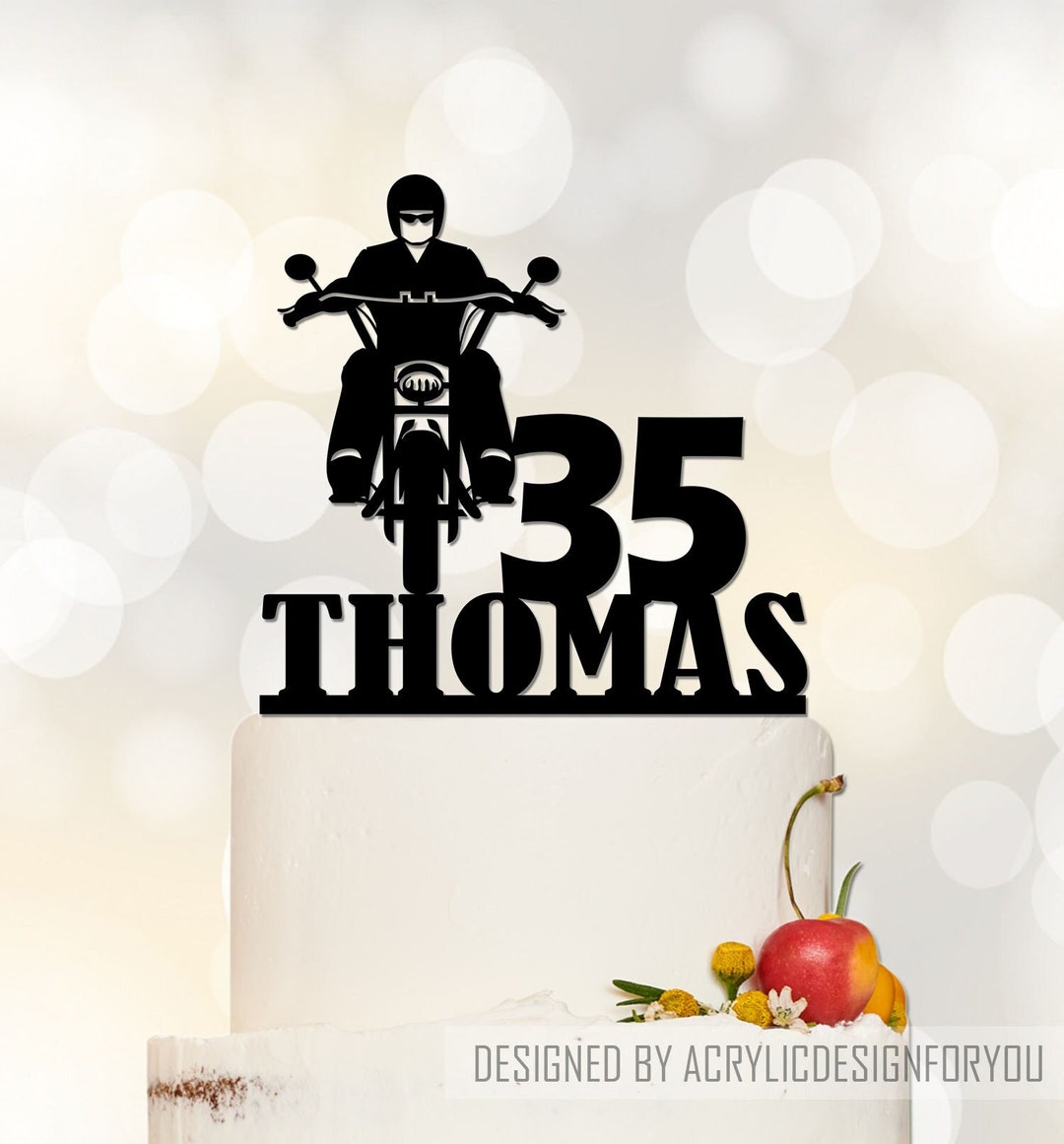 Motocycle Cake Topper | Harley Motocycle Birthday Cake Topper ...