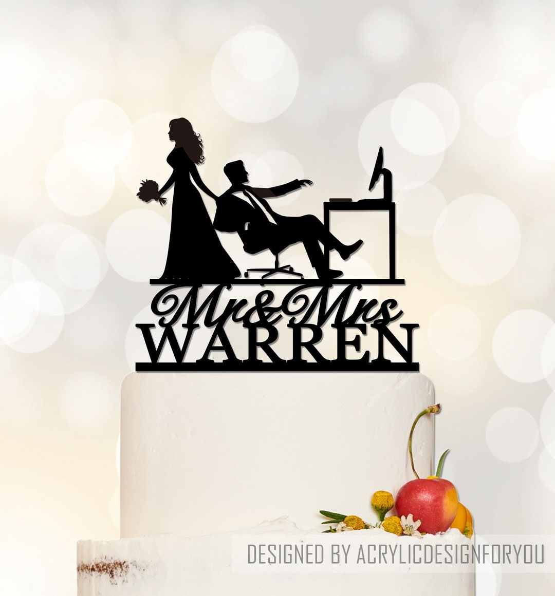 Computer Programmer Cake Topper | Programming Wedding Cake Topper ...