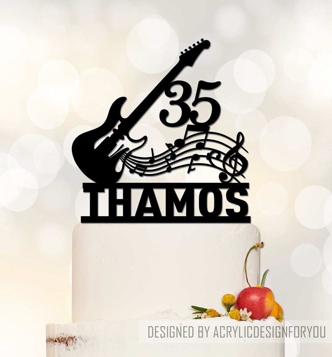 Electric Guitar Cake Topper | Electric Guitar Birthday Cake Topper ...