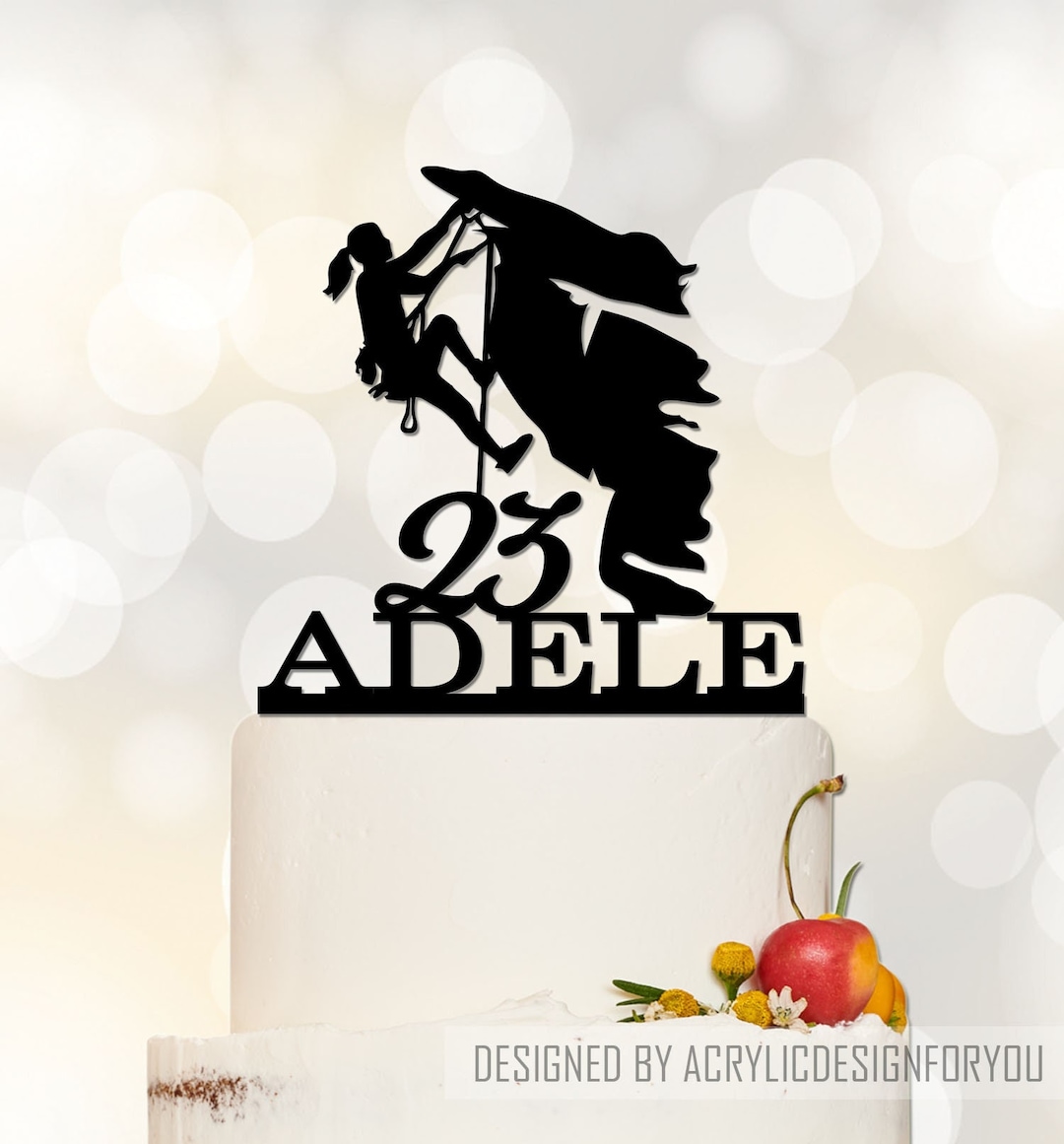 Woman Climber Cake Topper | Rock Climber Birthday Cake Topper ...