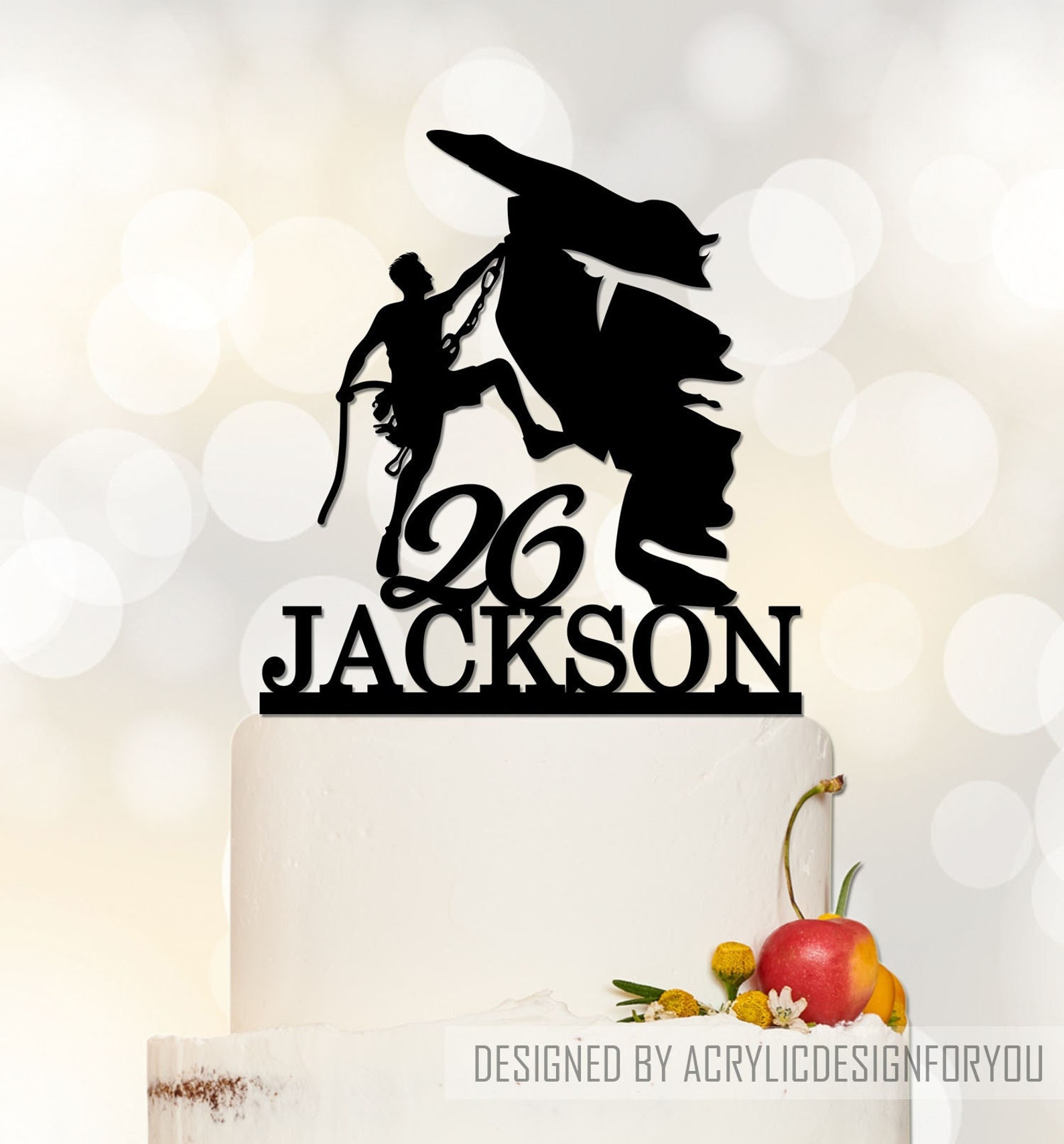 Rock Climber Cake Topper | Man Climber Birthday Cake Topper ...