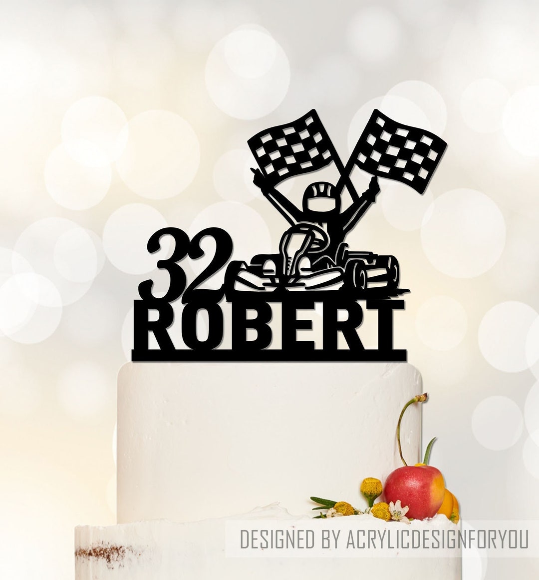 Go Karting Race Cake Topper | Go Kart Birthday Cake Topper | Go Kart ...