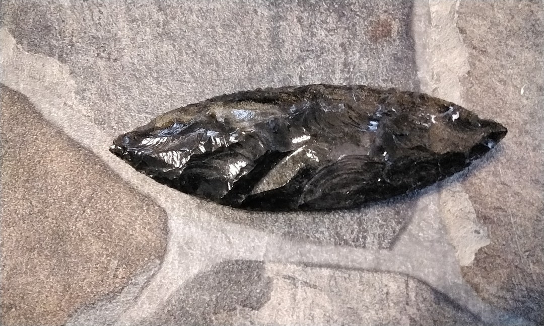 Native American Style Handmade Knife Obsidian Hand Held Loto1 - Etsy