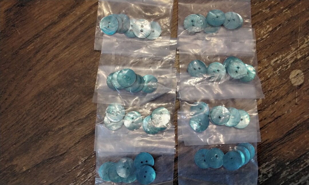 Abalone Shell Disc/buttons for 6 2 Hole 5/8 dyed Blue Native American ...