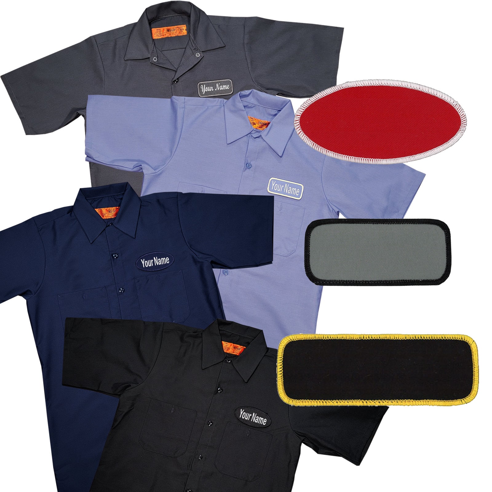 Uniform Workshirt With Custom Embroidered Name Patch. Multiple - Etsy