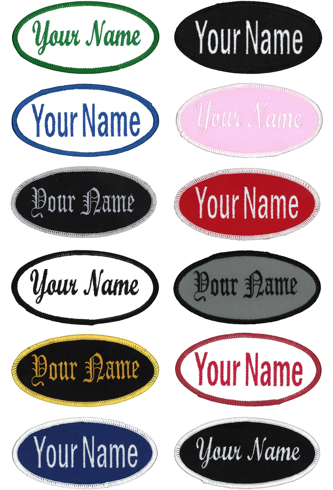 Northern Safari™ OVAL Name Patch Uniform Work Shirt Personalized ...