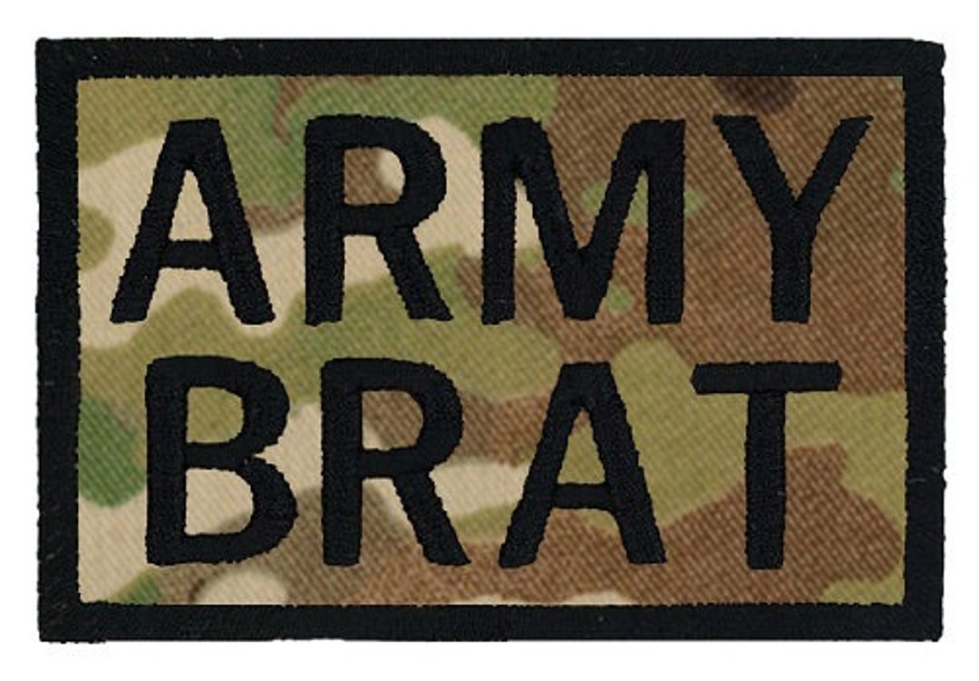 Northern Safari™ ARMY BRAT Embroidered Tactical Morale 2"x3" Patch ...