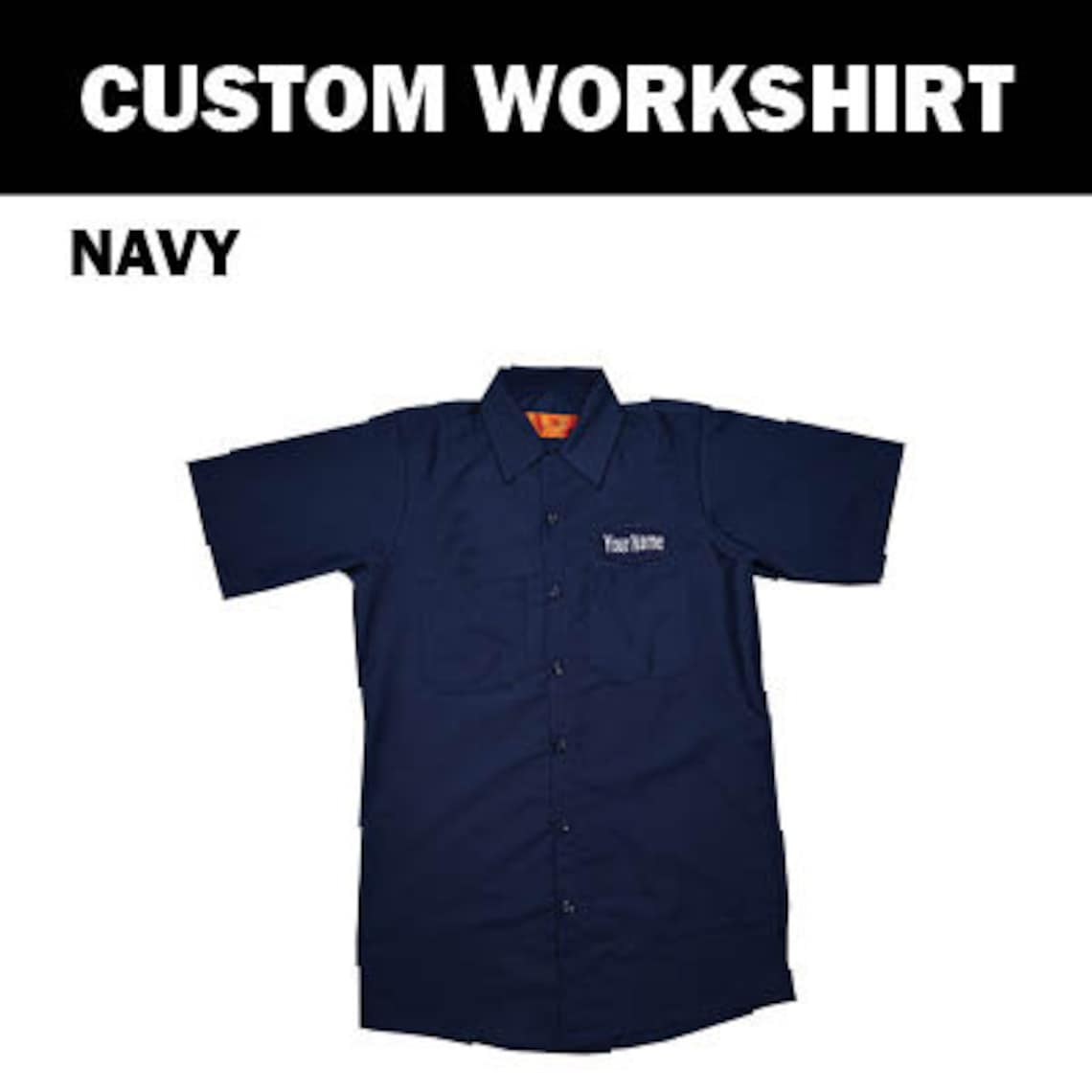 Uniform Workshirt With Custom Embroidered Name Patch. Multiple - Etsy