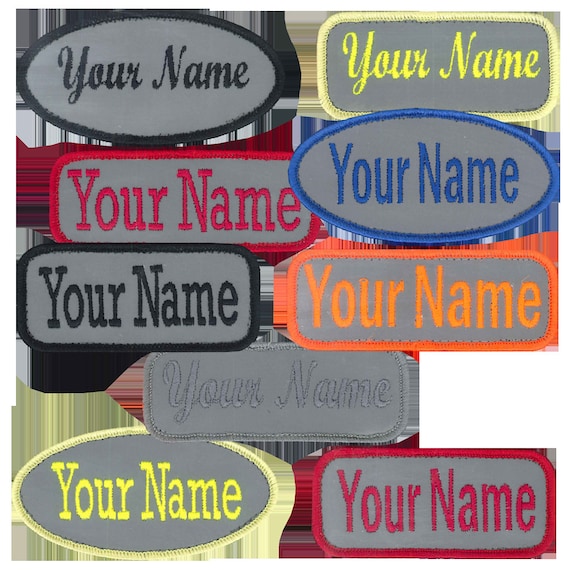 Reflective Name Patches Uniform Work Shirt Personalized - Etsy