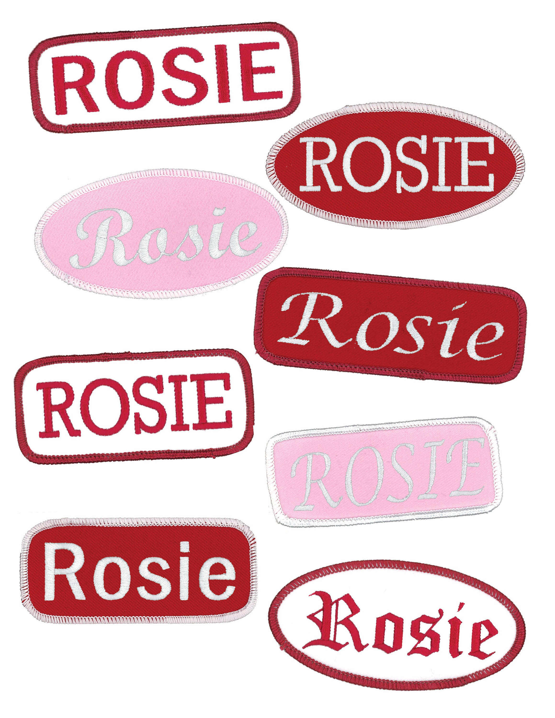 Northern Safari™ Rosie Name TAG Embroidered Uniform Patches With Border ...
