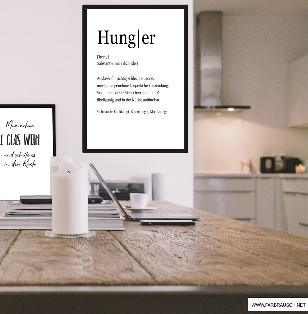 Poster With Definition Hunger Beautiful Decoration for the - Etsy