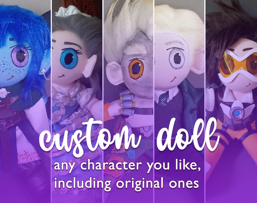 Custom Plush Doll, Personalized Portrait, Fictional or Original ...
