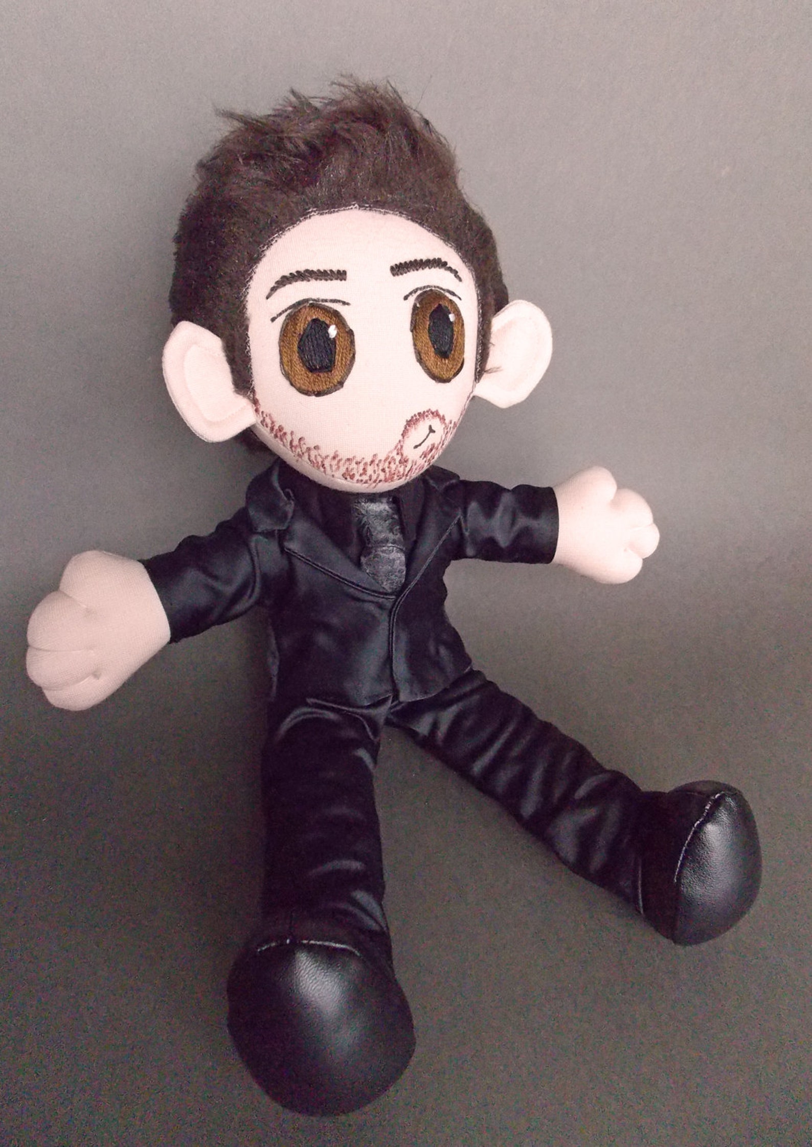 Crowley Supernatural Doll Plushie Toy Mark Sheppard - Etsy