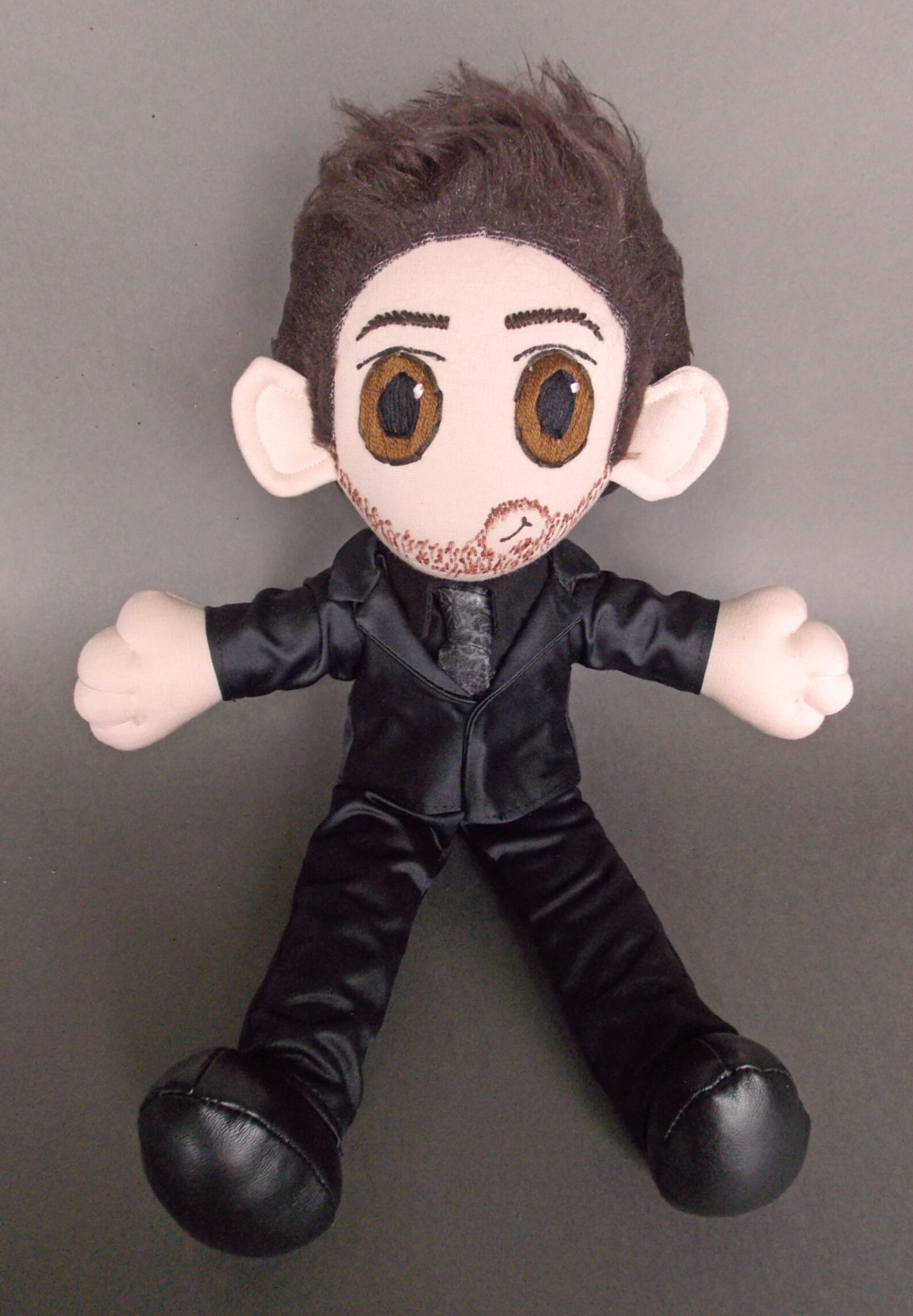 Crowley Supernatural Doll Plushie Toy Mark Sheppard - Etsy