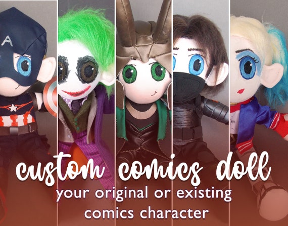 Custom Comics Doll Commission Original Character Plush | Etsy
