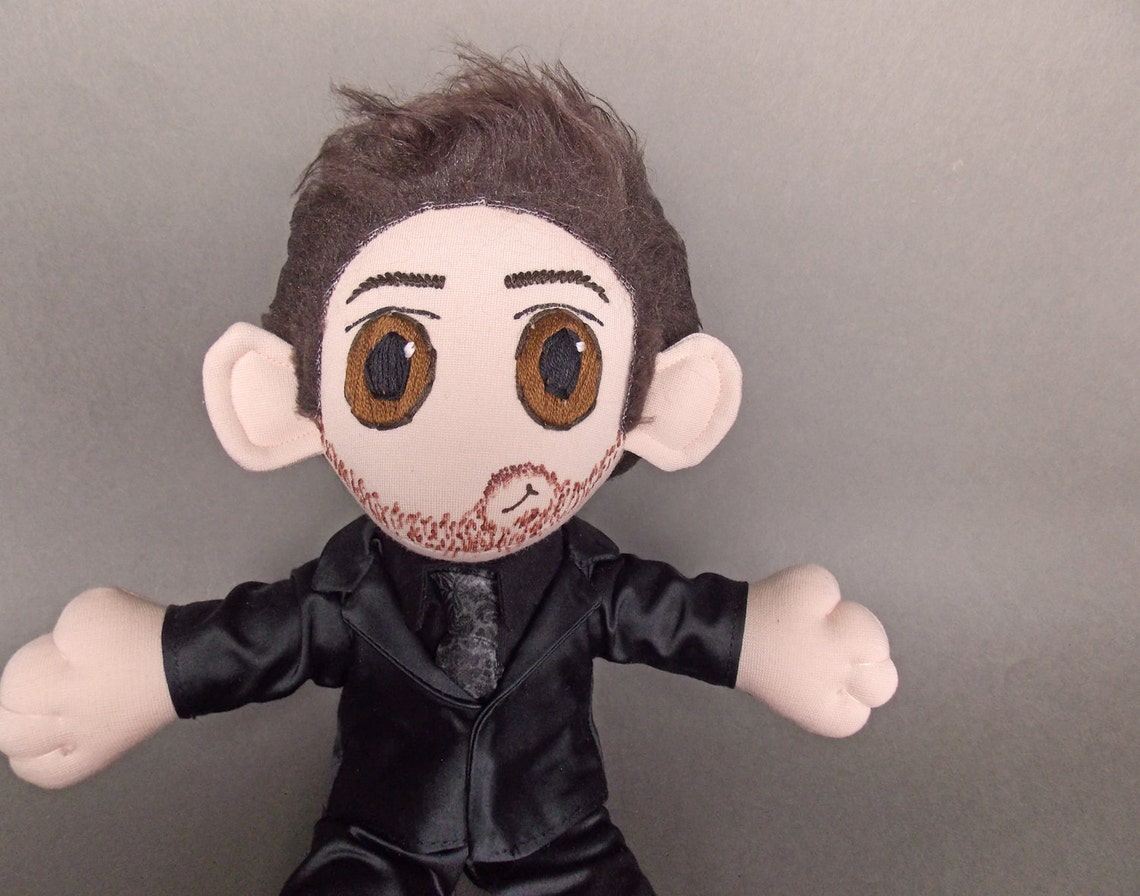 Crowley Supernatural Doll Plushie Toy Mark Sheppard - Etsy
